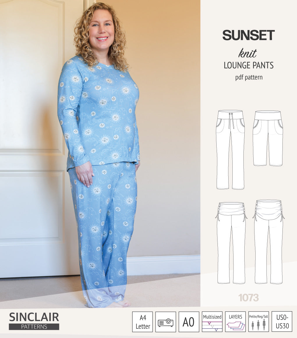 Sunset knit lounge pants (PDF) (2025 Updated) – Sinclair Patterns