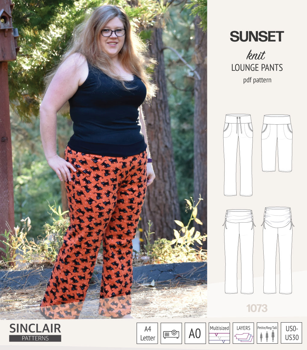 Sunset knit lounge pants (PDF) (2025 Updated) – Sinclair Patterns