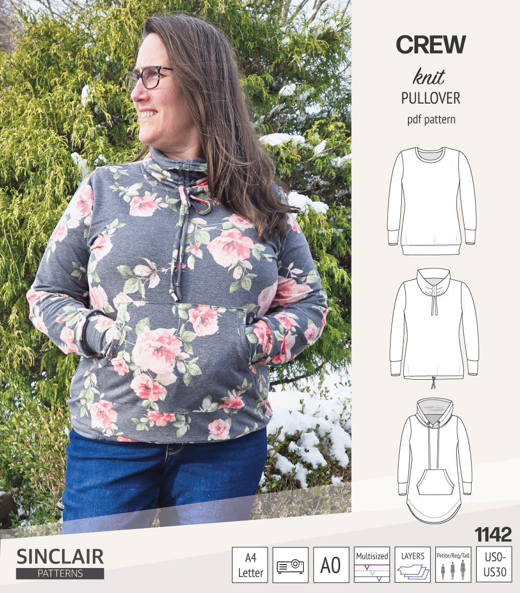 Crew pullover and hoodie (PDF sewing pattern) – Sinclair Patterns