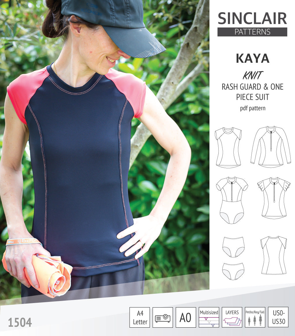 Kaya raglan rash guard, swim bottoms and a one piece suit (PDF ...