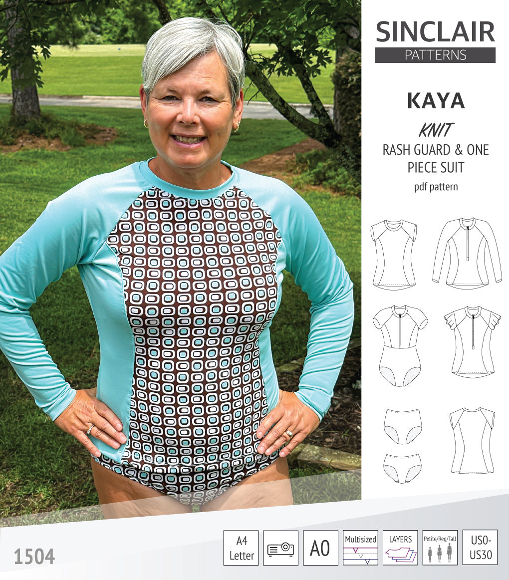 Kaya raglan rash guard, swim bottoms and a one piece suit (PDF ...