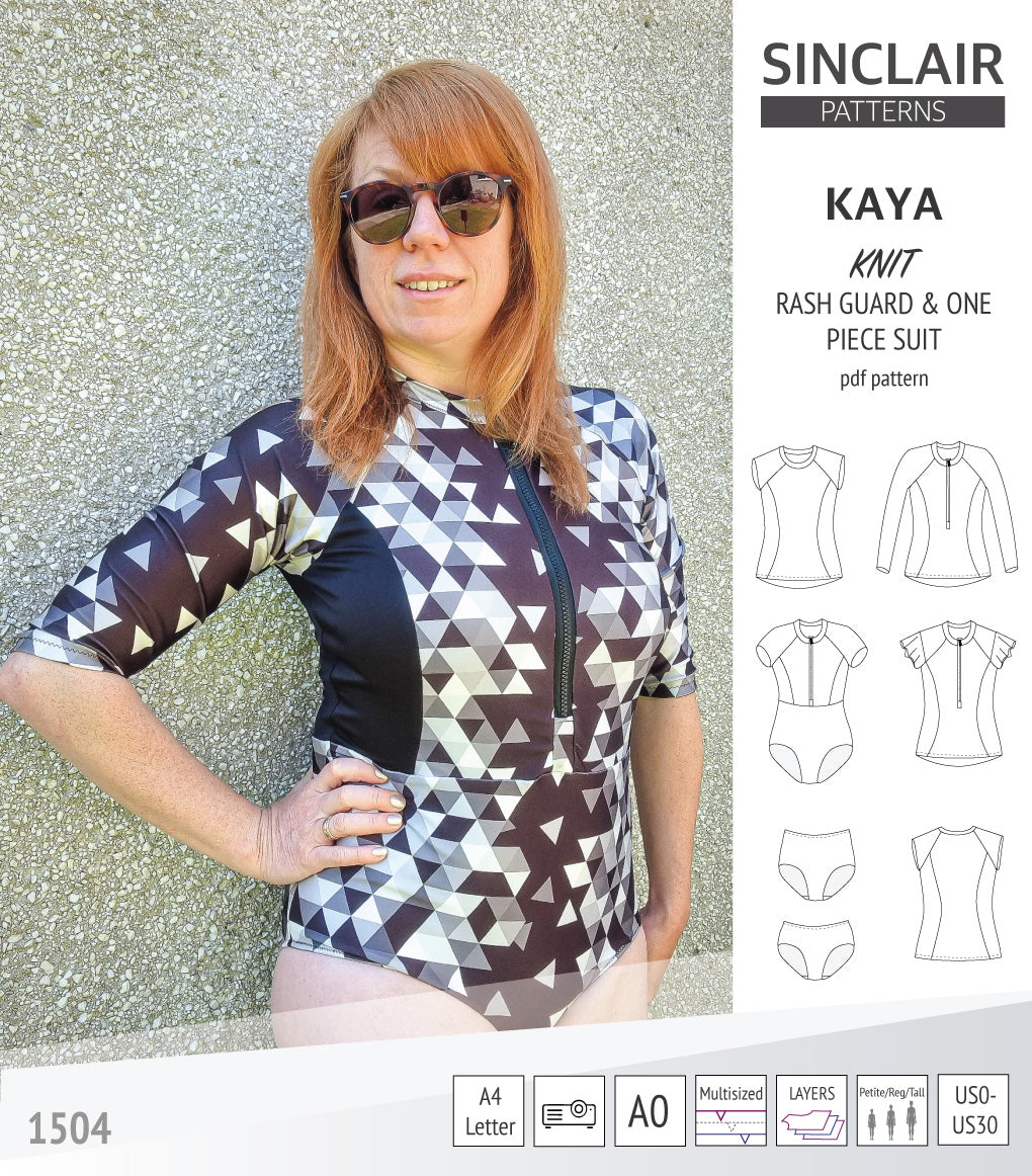 Kaya raglan rash guard, swim bottoms and a one piece suit (PDF ...