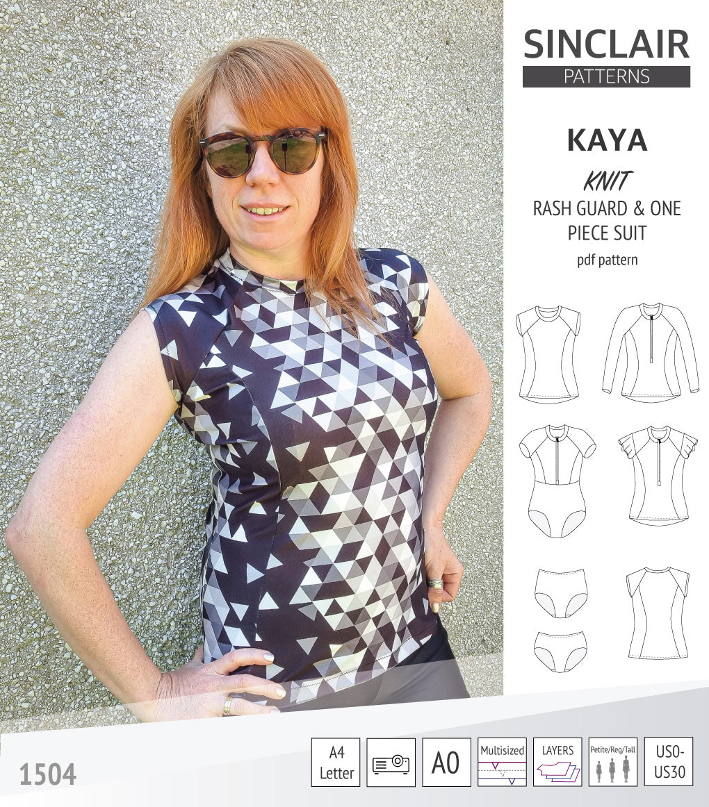 Kaya raglan rash guard, swim bottoms and a one piece suit (PDF ...