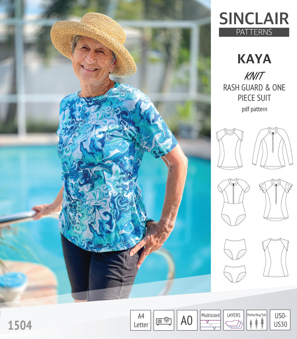 Kaya raglan rash guard, swim bottoms and a one piece suit (PDF ...
