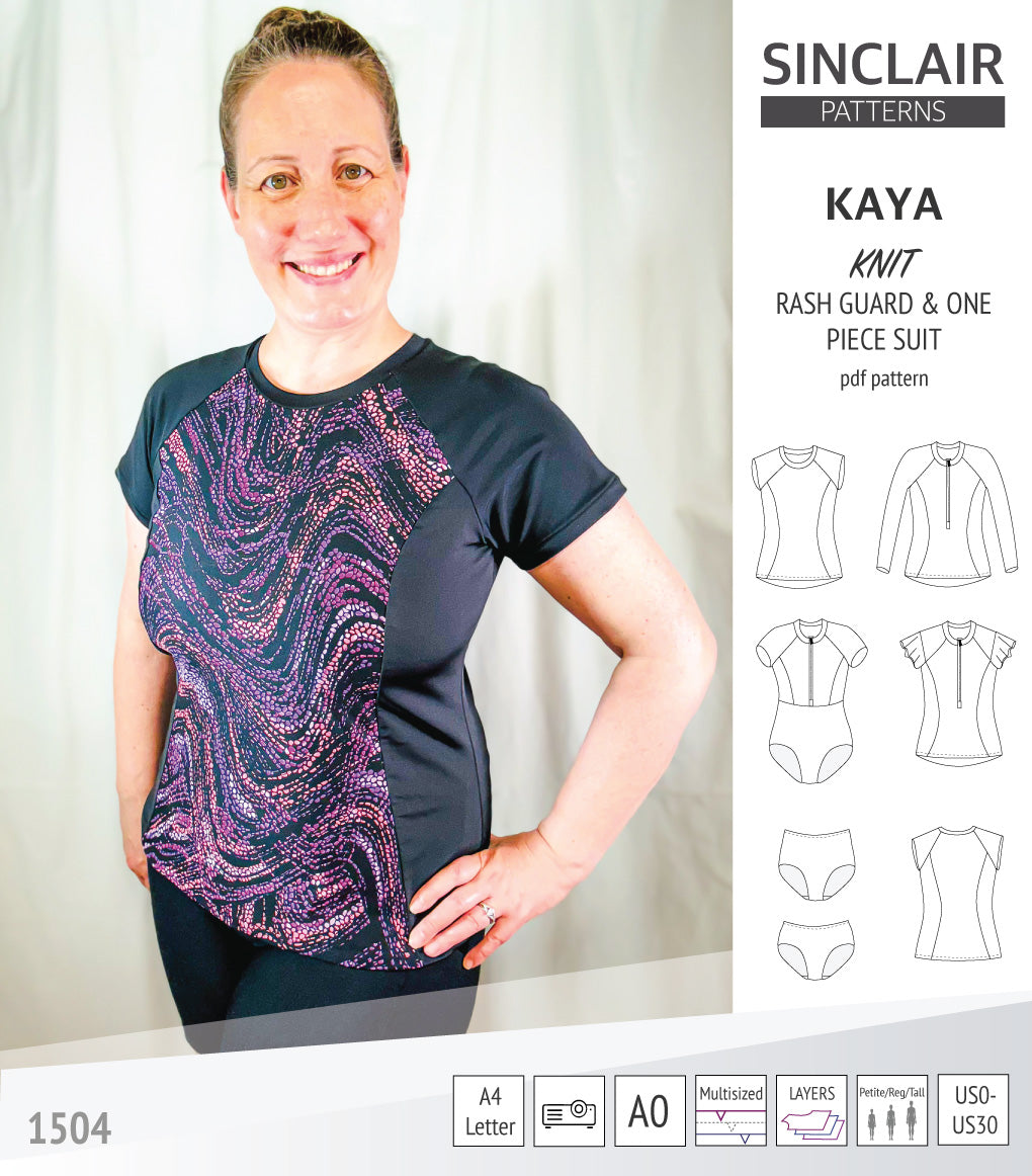 Kaya raglan rash guard, swim bottoms and a one piece suit (PDF ...