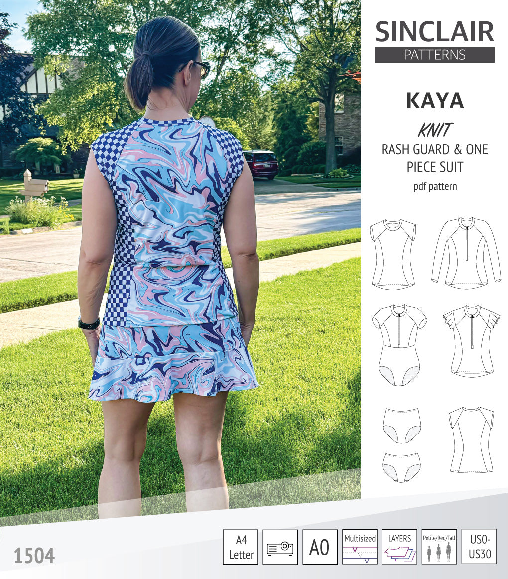 Kaya raglan rash guard, swim bottoms and a one piece suit (PDF ...