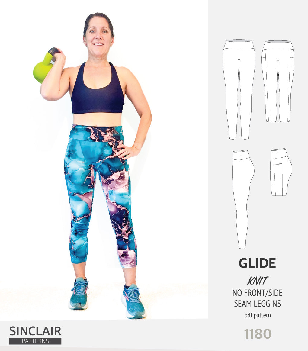 Glide no front seam no side seam leggings (PDF) – Sinclair Patterns