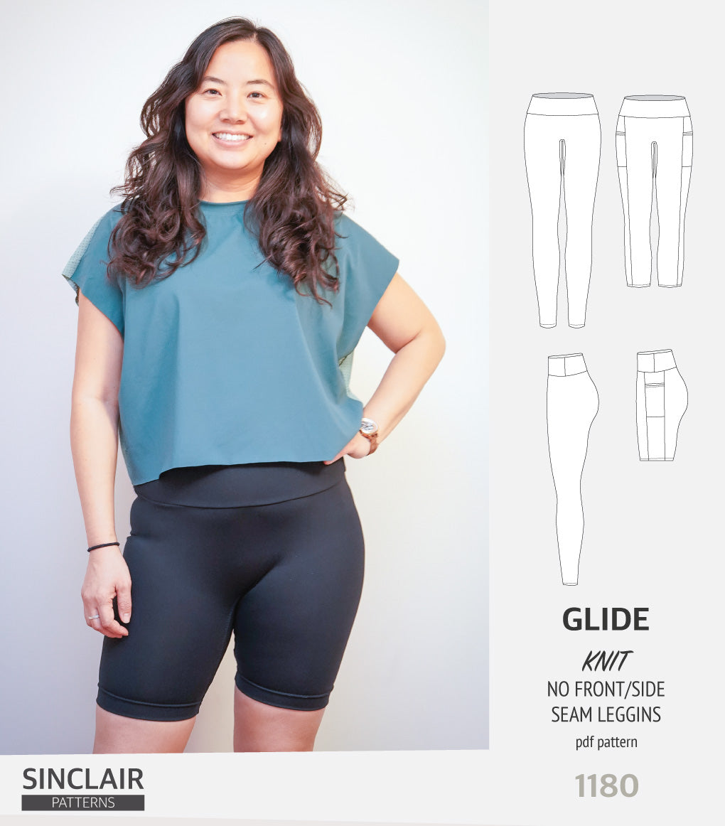 Glide no front seam no side seam leggings (PDF) – Sinclair Patterns
