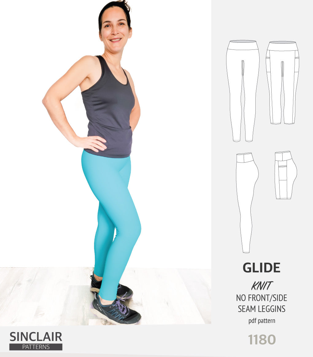 Glide no front seam no side seam leggings (PDF) – Sinclair Patterns