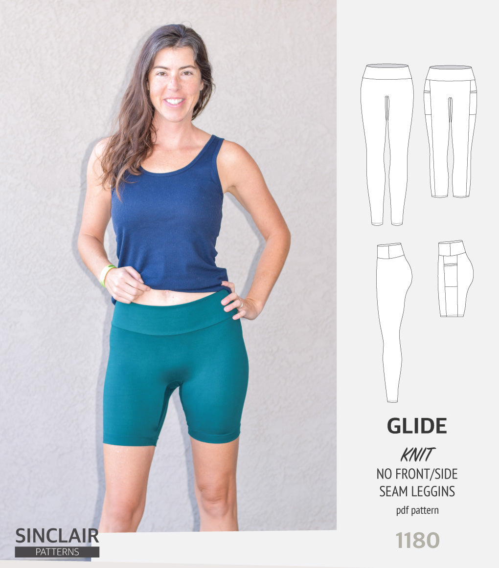 Glide no front seam no side seam leggings (PDF) – Sinclair Patterns