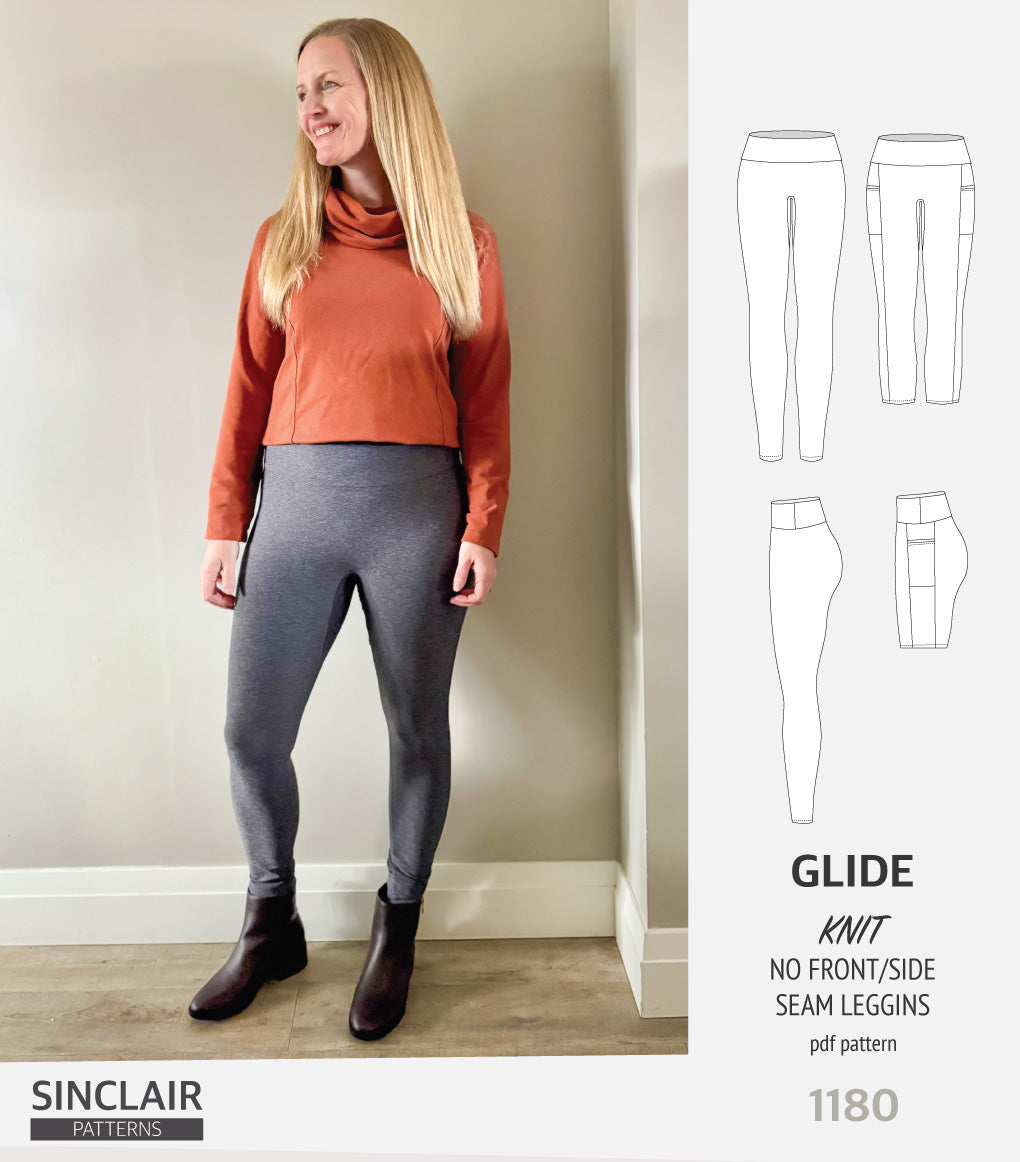 Glide no front seam no side seam leggings (PDF) – Sinclair Patterns