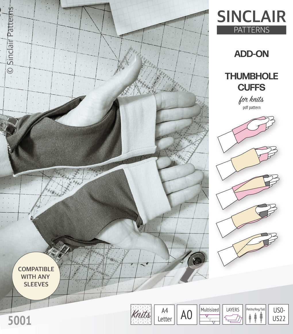 Thumbhole cuffs pack add on (PDF) – Sinclair Patterns