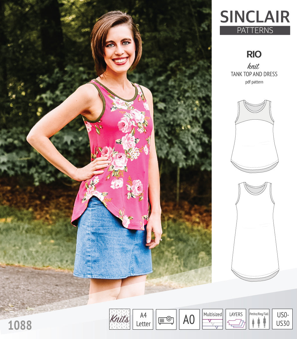 Rio knit top and dress (PDF) – Sinclair Patterns