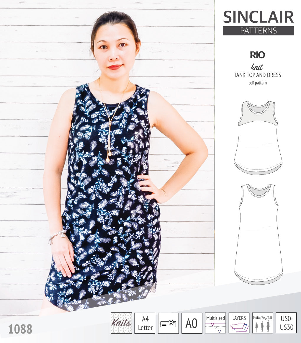 Rio knit top and dress (PDF) – Sinclair Patterns