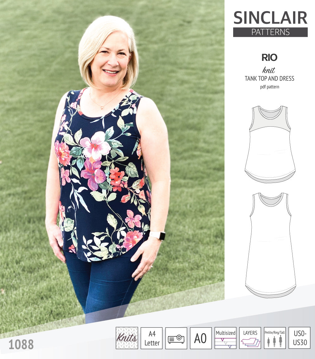 Rio knit top and dress (PDF) – Sinclair Patterns