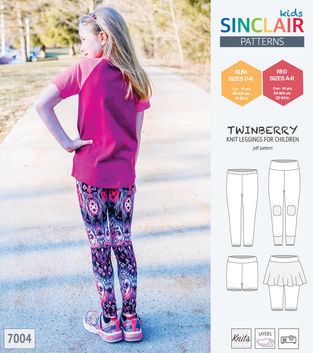 Twinberry leggings with options for children (PDF SEWING PATTERN ...