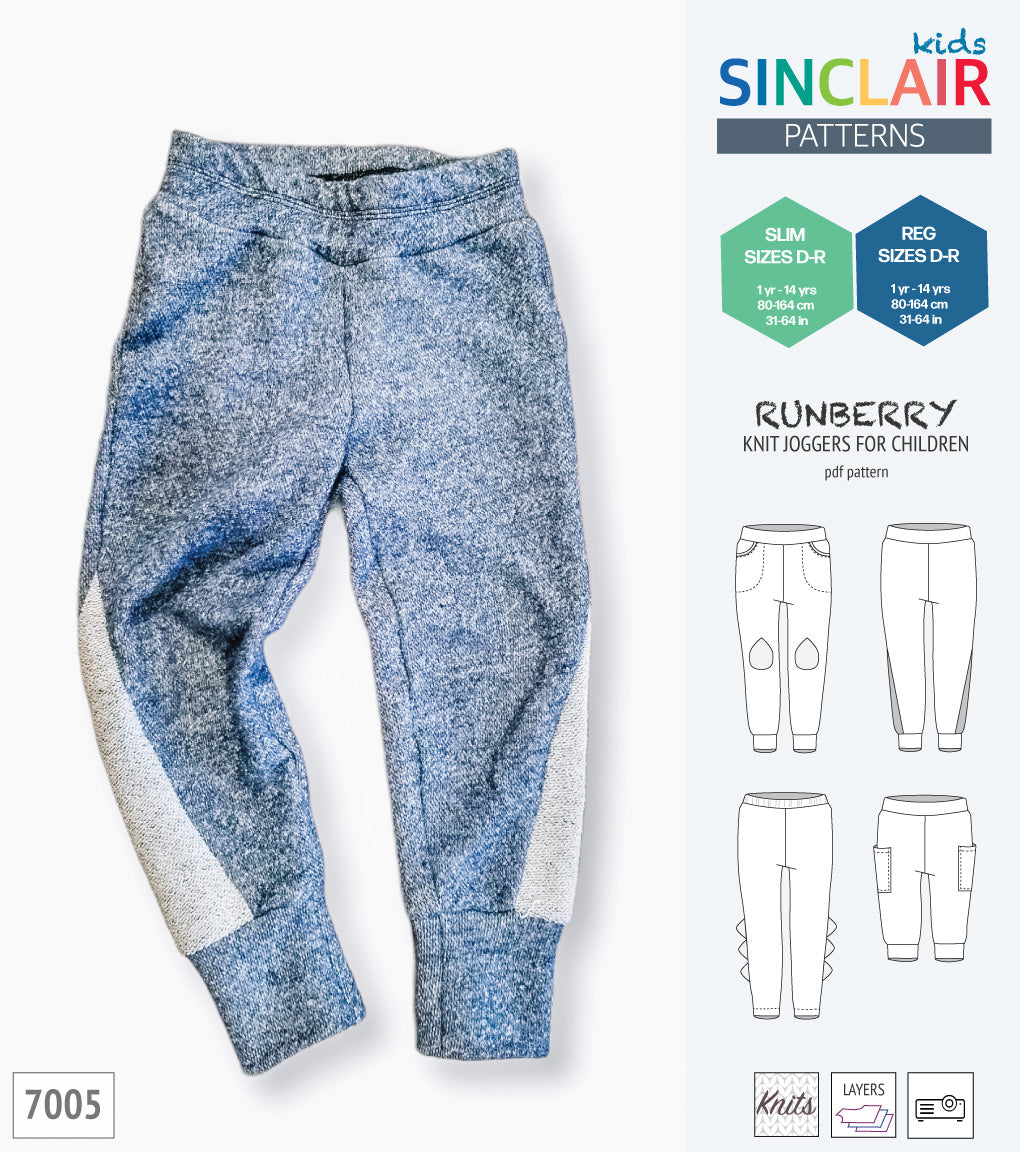 Runberry joggers with pockets, spikes and colorblocking for children ...