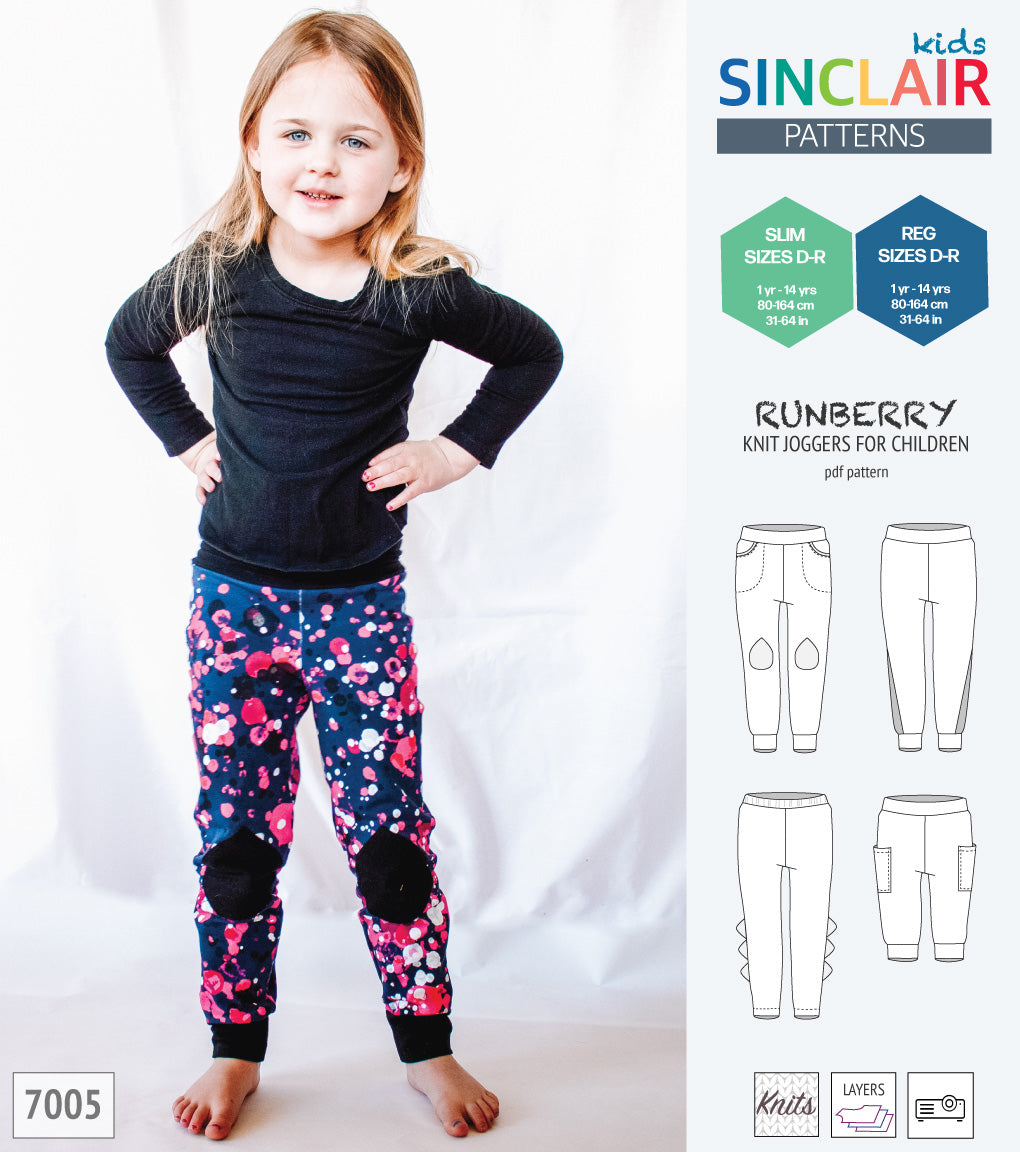 Runberry joggers with pockets, spikes and colorblocking for children ...