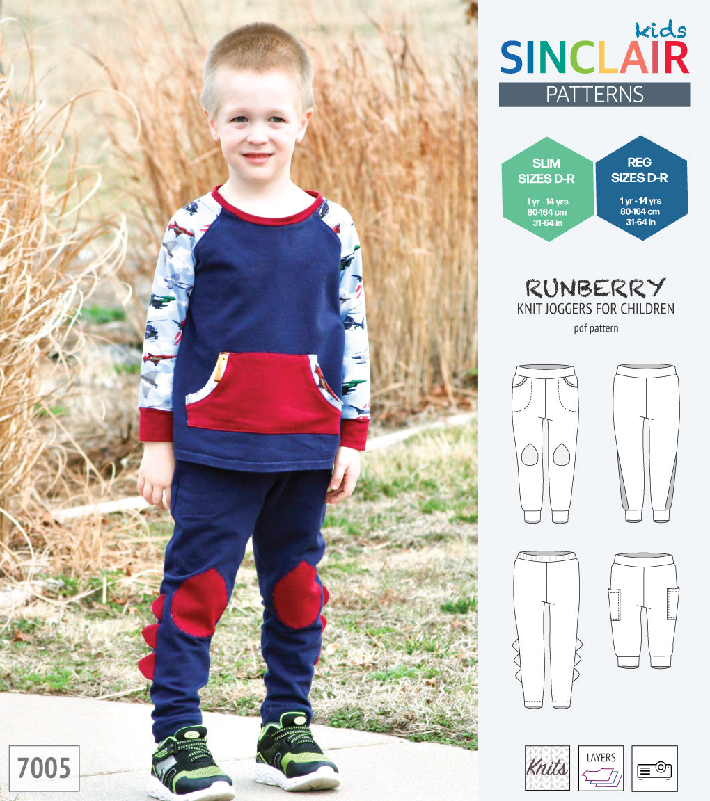 Runberry joggers with pockets, spikes and colorblocking for children ...