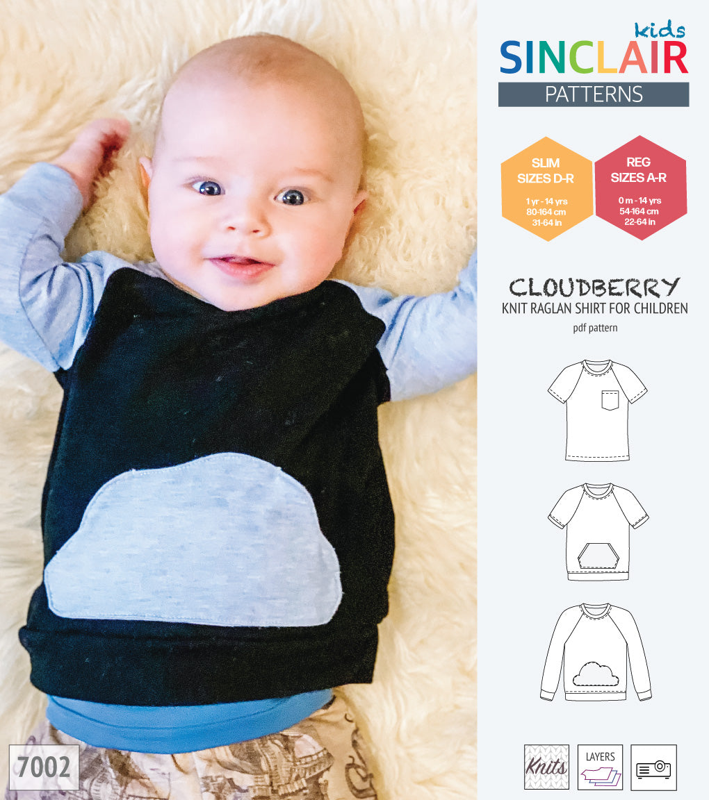 Cloudberry knit raglan shirt for children (PDF SEWING PATTERN) – Sinclair Patterns