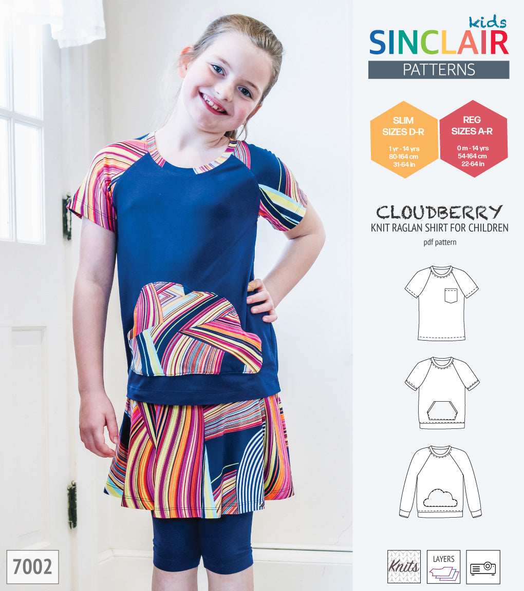 Cloudberry knit raglan shirt for children (PDF SEWING PATTERN ...