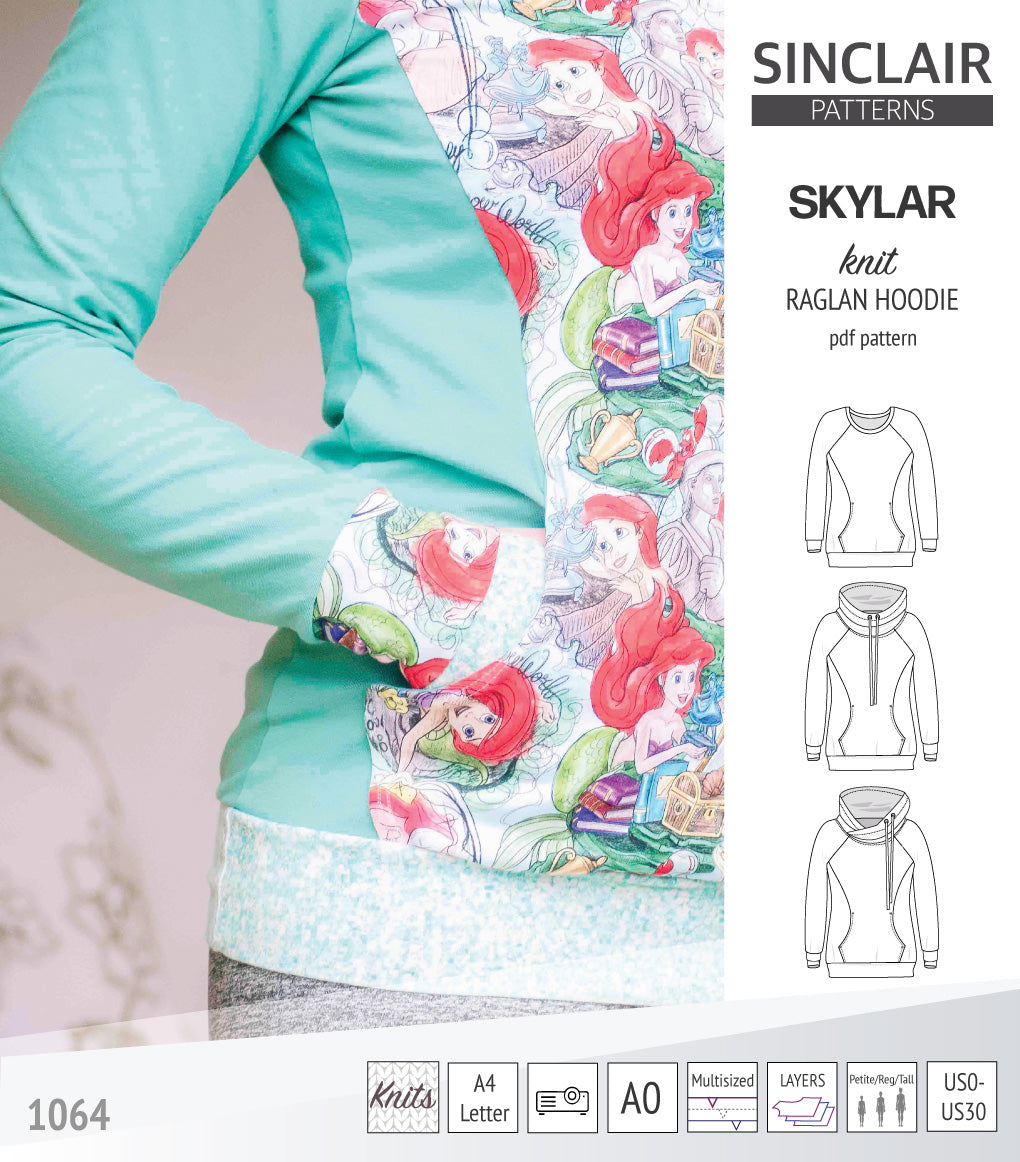 Skylar knit raglan hoodie (PDF) – Sinclair Patterns