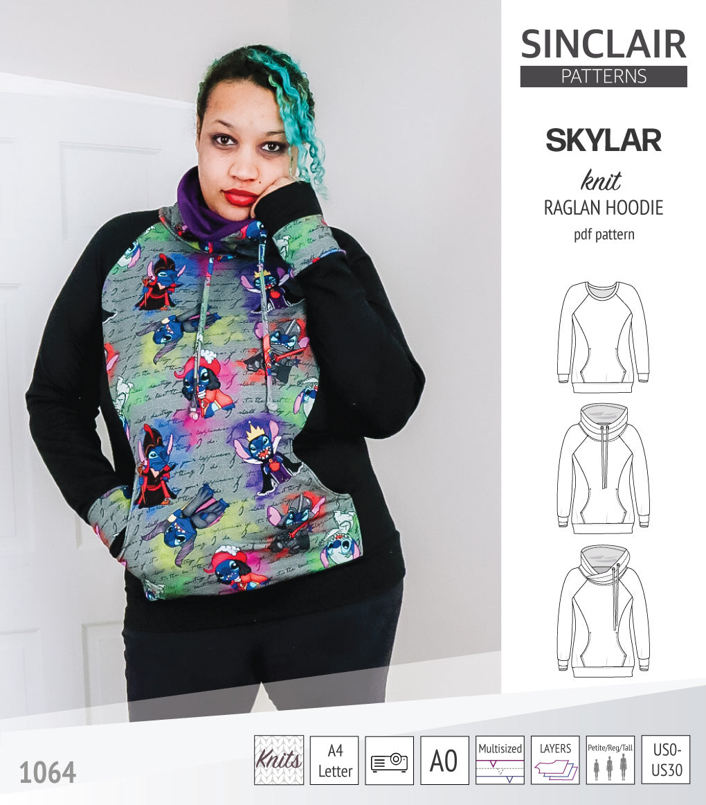 Skylar knit raglan hoodie (PDF) – Sinclair Patterns