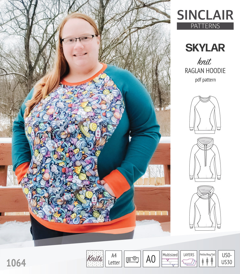 Skylar knit raglan hoodie (PDF) – Sinclair Patterns