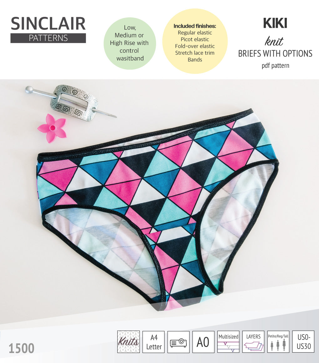 Kiki briefs / knickers / hipsters with low, medium and high rise ...