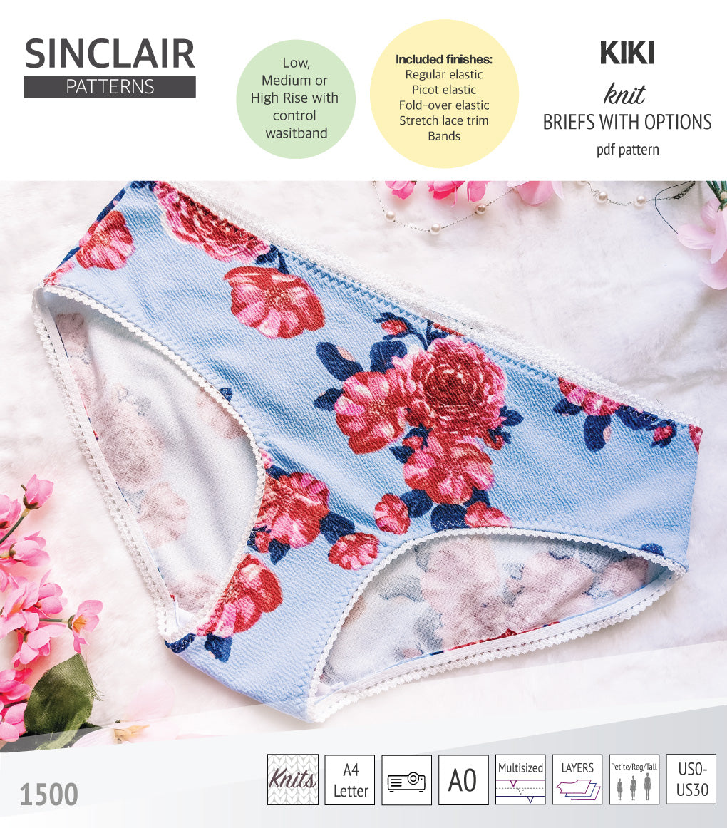 Kiki briefs / knickers / hipsters with low, medium and high rise ...
