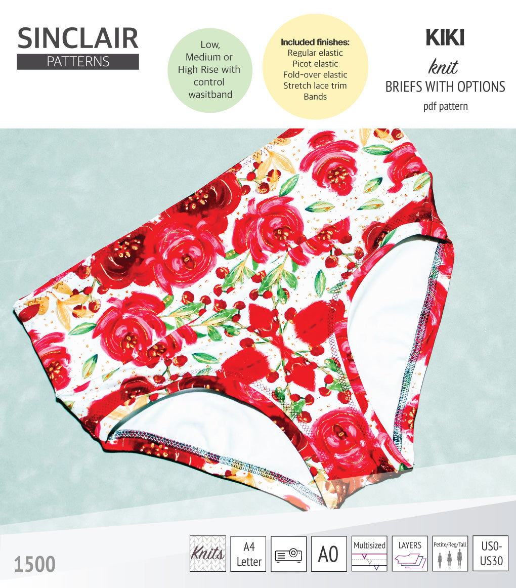 Kiki briefs / knickers / hipsters with low, medium and high rise ...